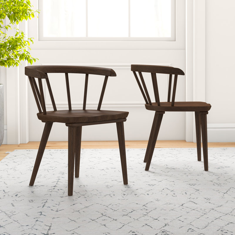 Lark Manor™ Adorn Solid Wood Windsor Back Side Chair in Brown & Reviews ...