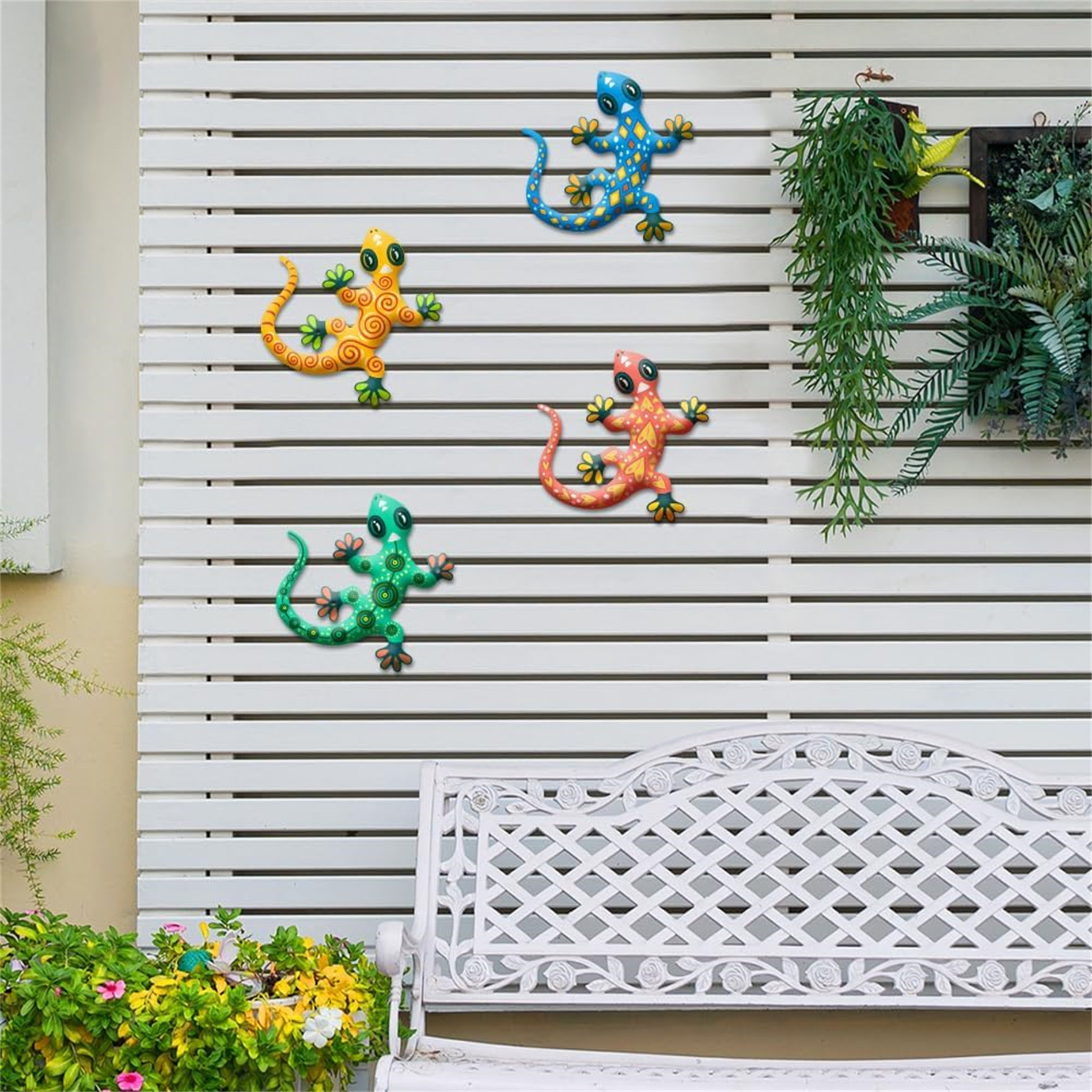 August Grove® 4 Pack 8.7 inches Lizards Decoration for Outdoor Indoor ...