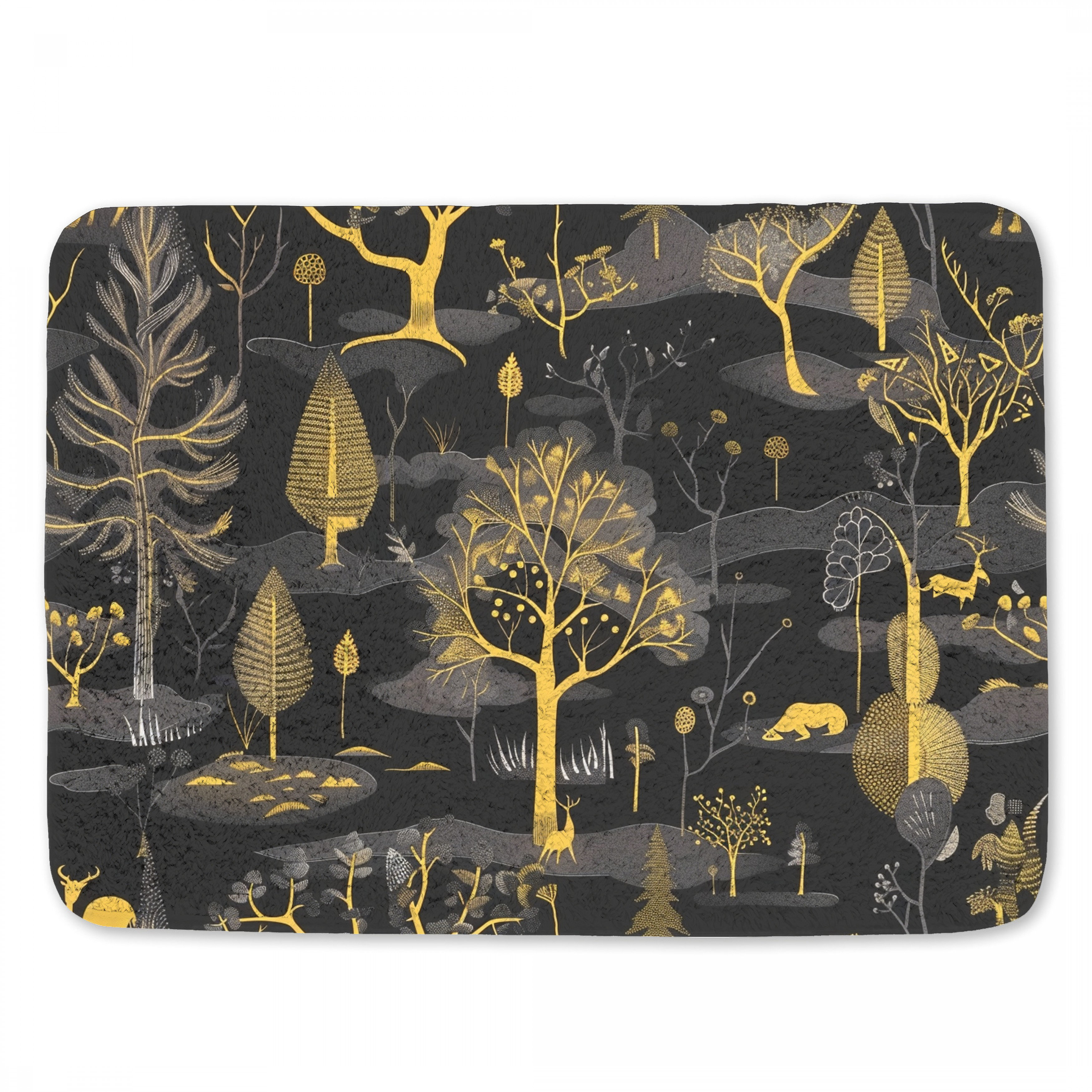 East Urban Home Woodland Bath Mat Nature Bathroom Decor Rustic | Wayfair