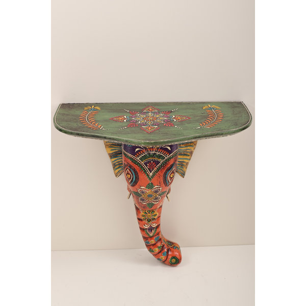 Exotic India Wooden Elephant Head Wall Mount Bracket | Wayfair