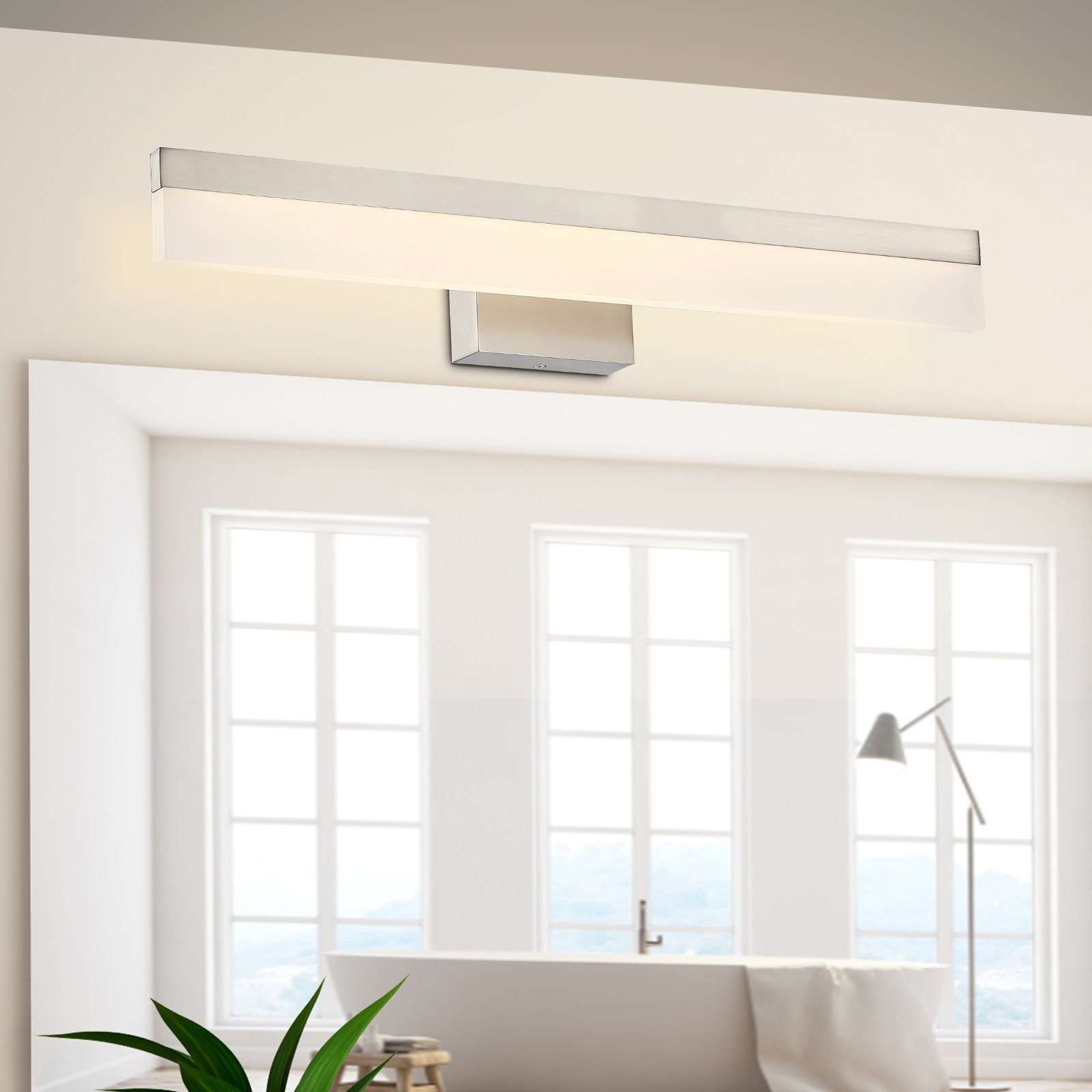 Orren Ellis Edvard 24" Light Dimmable Linear LED Vanity Light 1350 ...