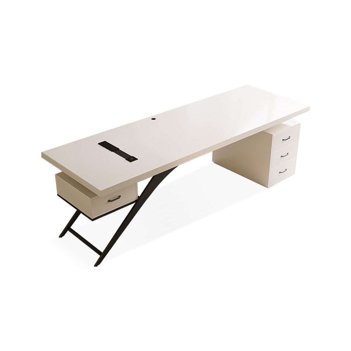 mingjingxing White Rectangular Solid Wood with 4 drawers writing desk ...