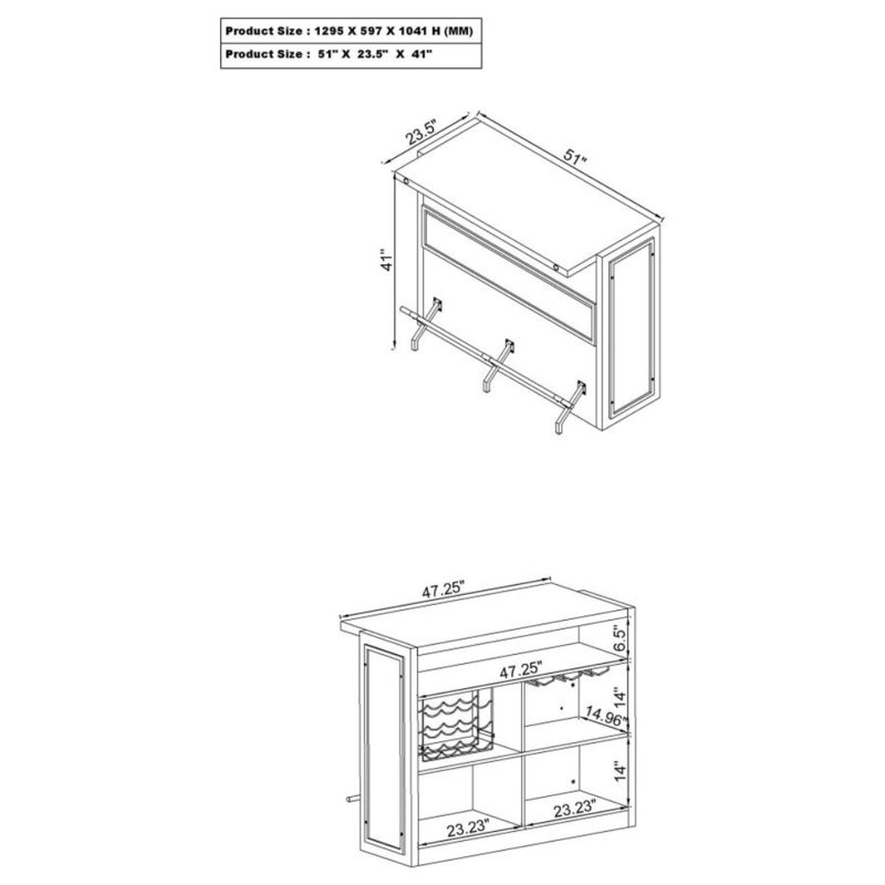Gracie Oaks Jolina Aged Oak 5 Shelf Bar Unit | Wayfair