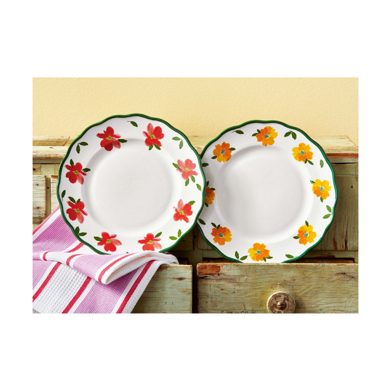 The Holiday Aisle® Springtime Floral App Plates Multi | Wayfair