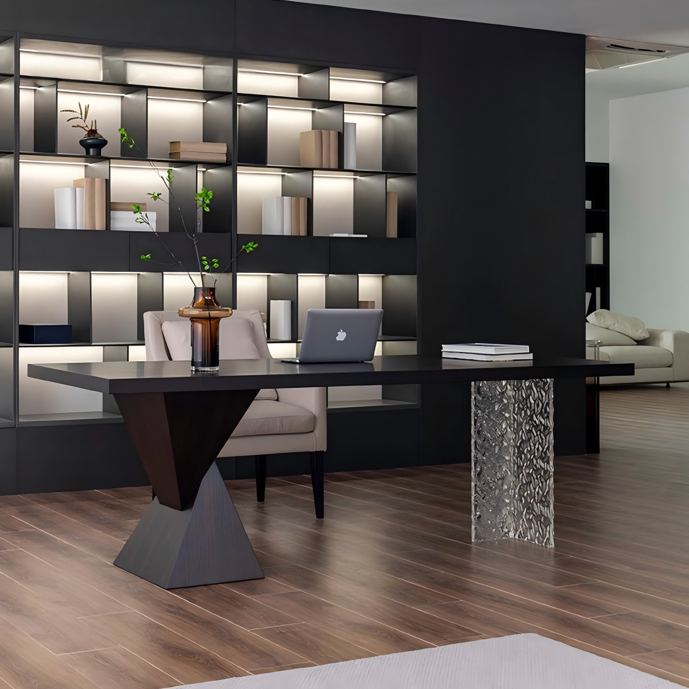 Coxambrey Minimalist Black Rectangular Solid Wood Office Desk - Wayfair ...