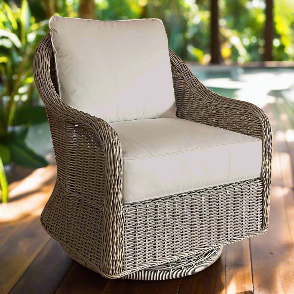 Red Barrel Studio® Karrina Swivel Resin Outdoor Rocker & Glider Lounge ...