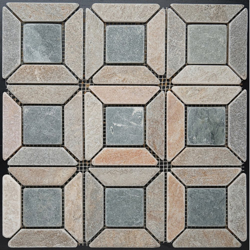 Symple Stuff Addyston Natural Quartzite Novelty Mosaic Wall & Floor ...