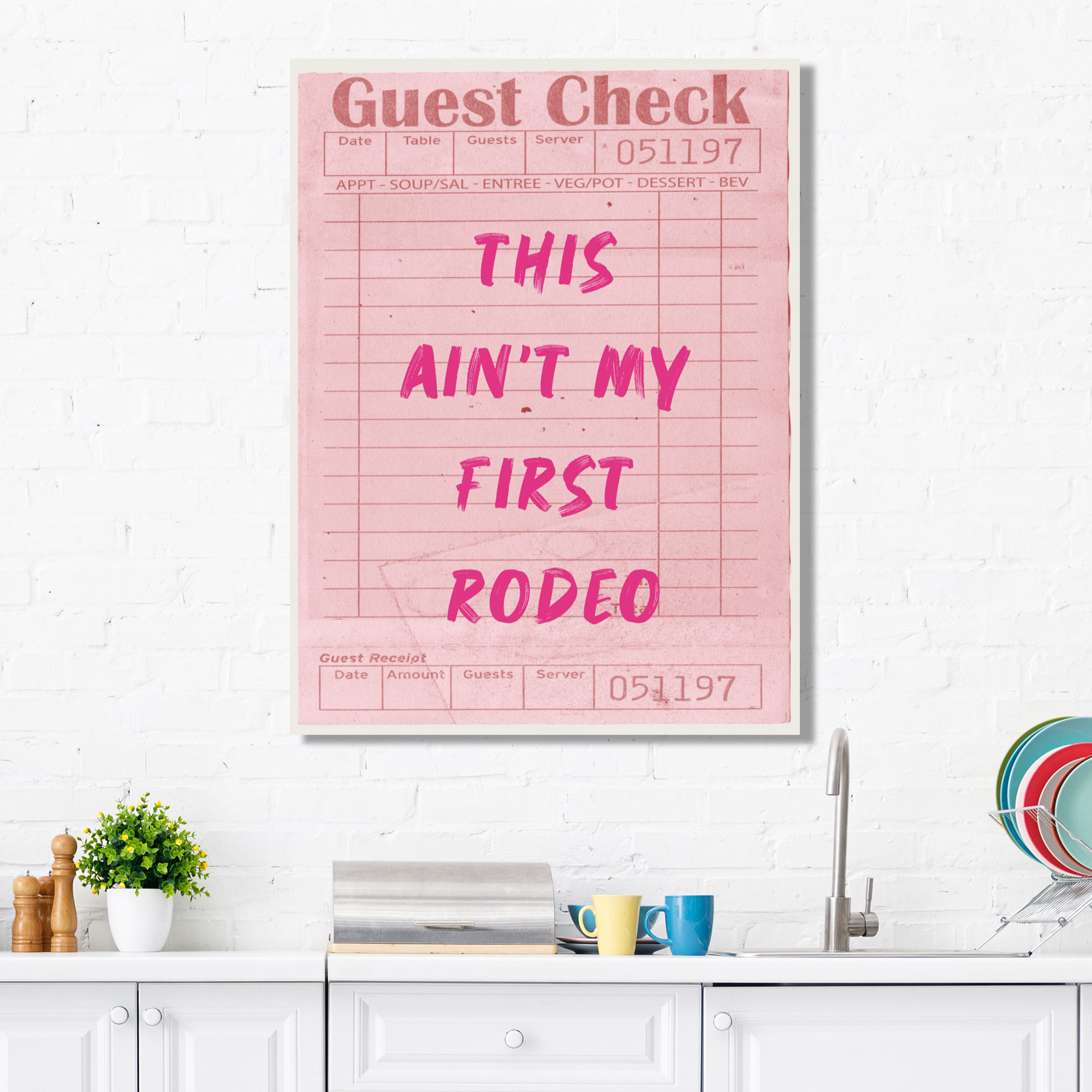 Trinx This Ain't My First Rodeo Guest Check - Cocktails Wall Decor ...