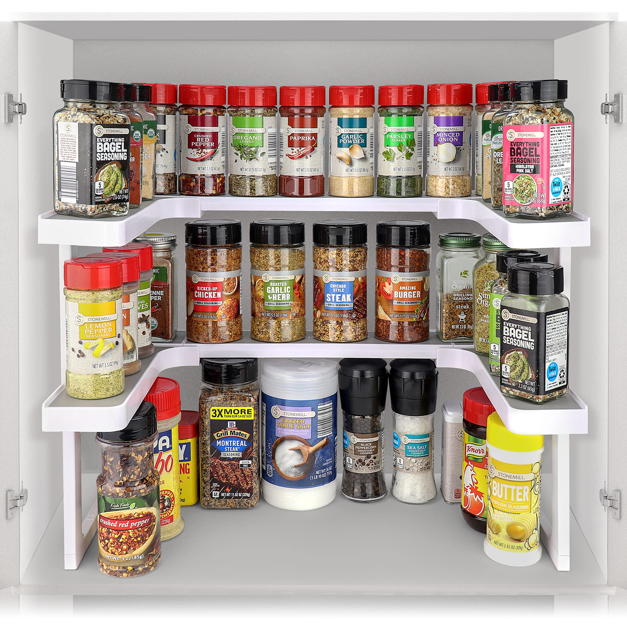 Latitude Run® Deluxe - Expandable 2 Tiered Spice Rack Organizer For ...