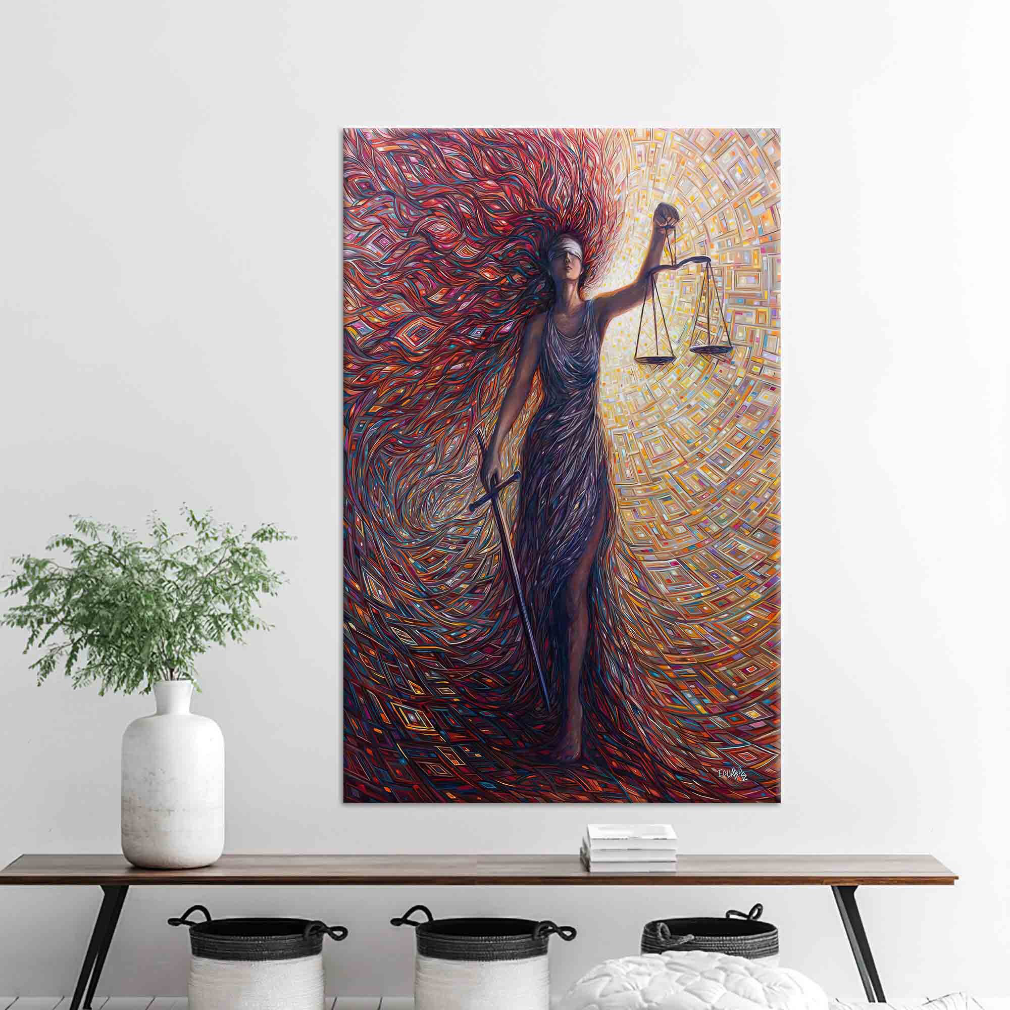 kayra export Large Abstract Goddess of Justice and Scales of Justice ...