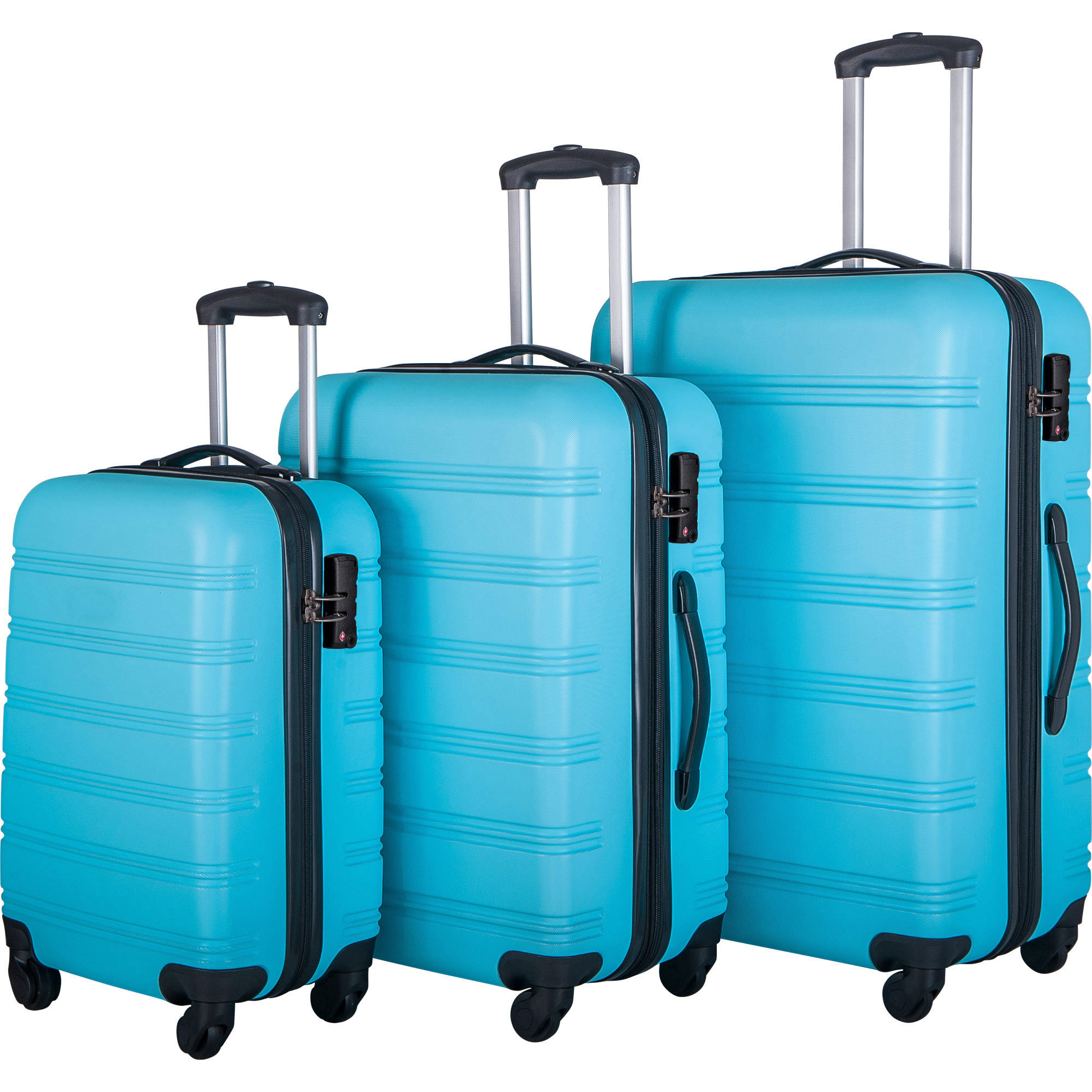 NIDOST Ensemble de valises rigides 3 pièces avec roulettes - Valises 20 ...