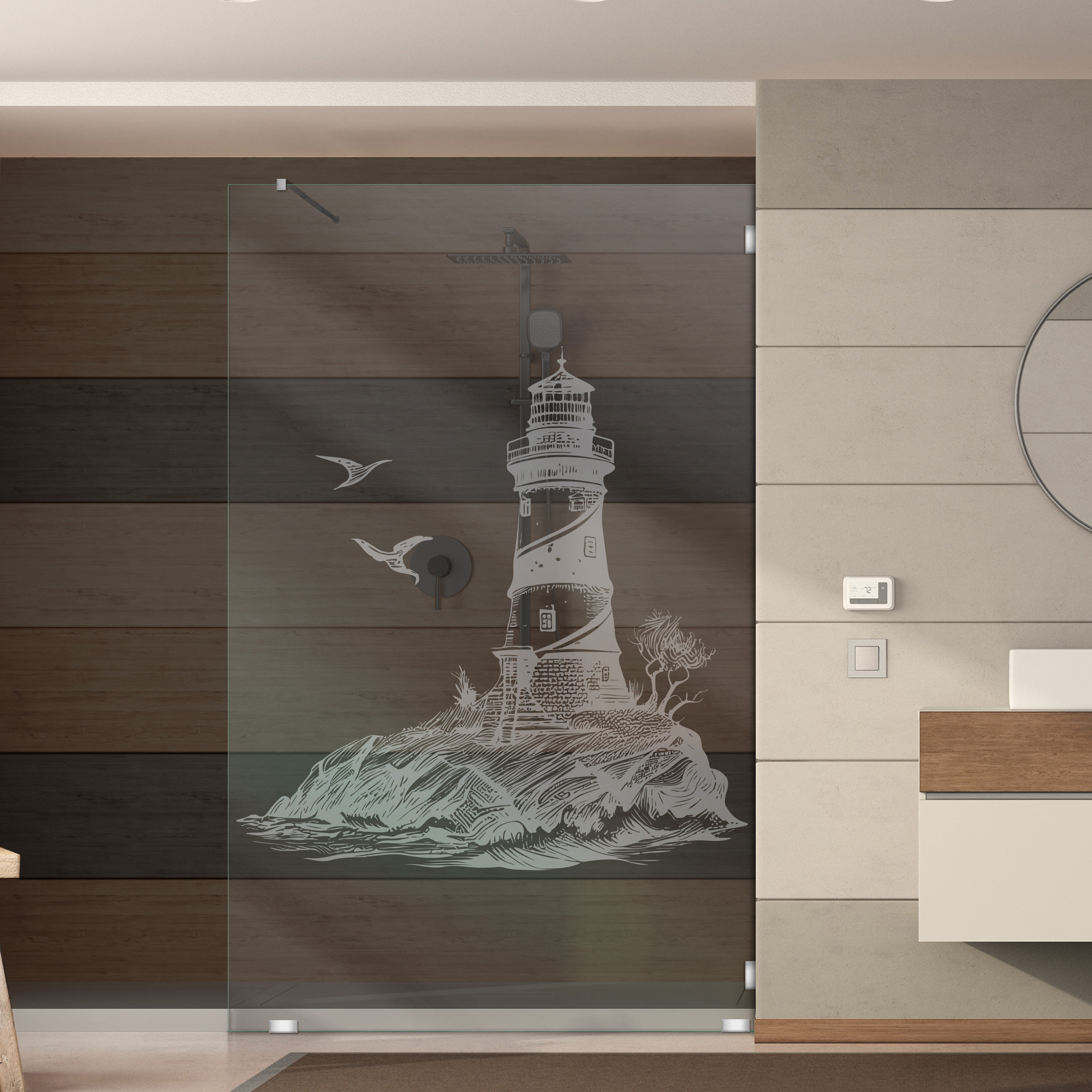 Glass-Door.us Frameless Fixed Shower Glass Panel | Wayfair