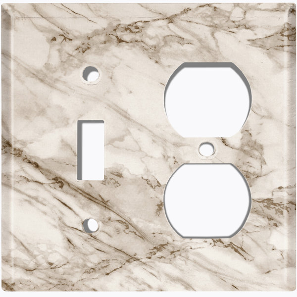 WorldAcc Patterned 2 - Gang Standard Combination Wall Plate | Wayfair
