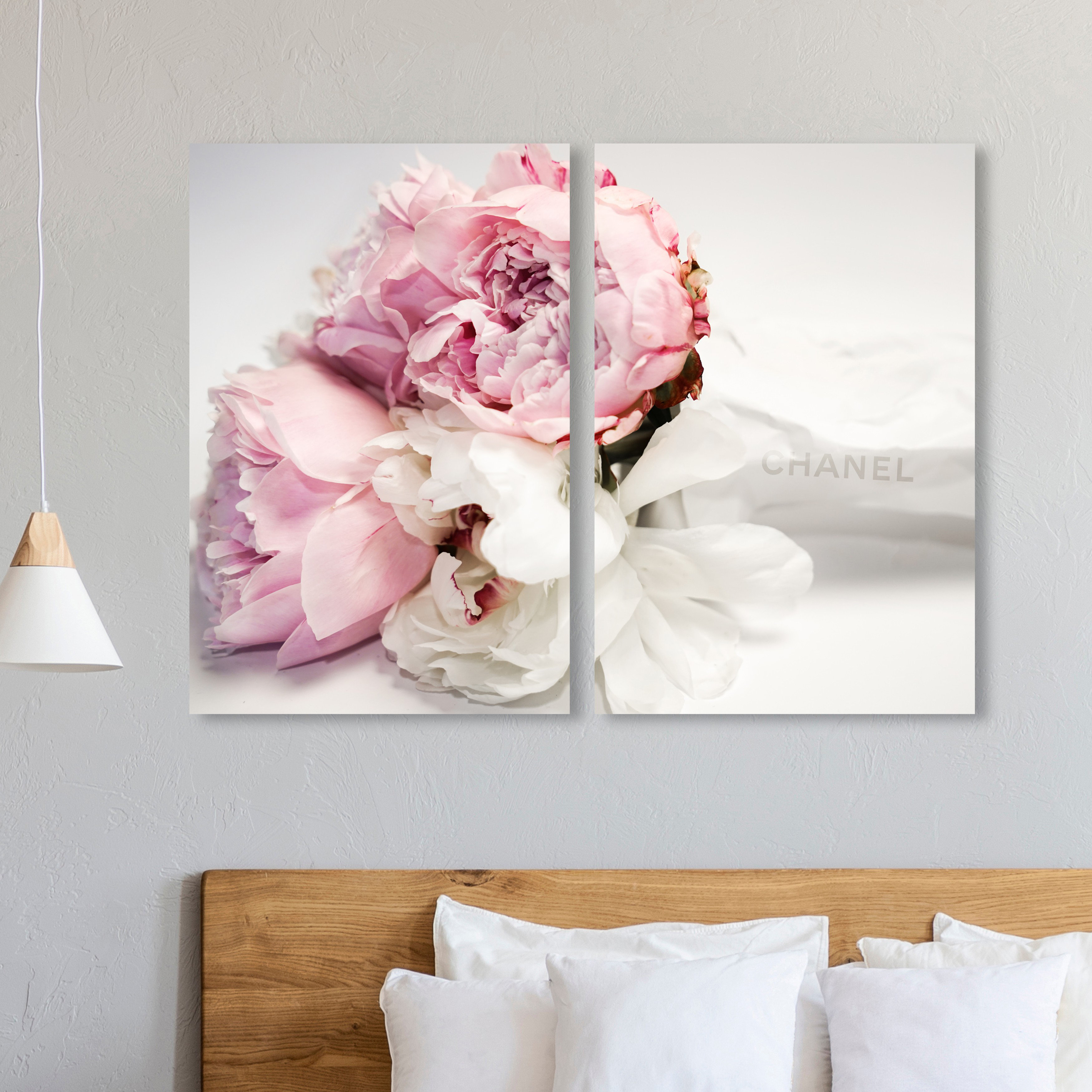 Oliver Gal Prints Fashion Bouquet Cabin / Lodge Pink/White Canvas Wall ...
