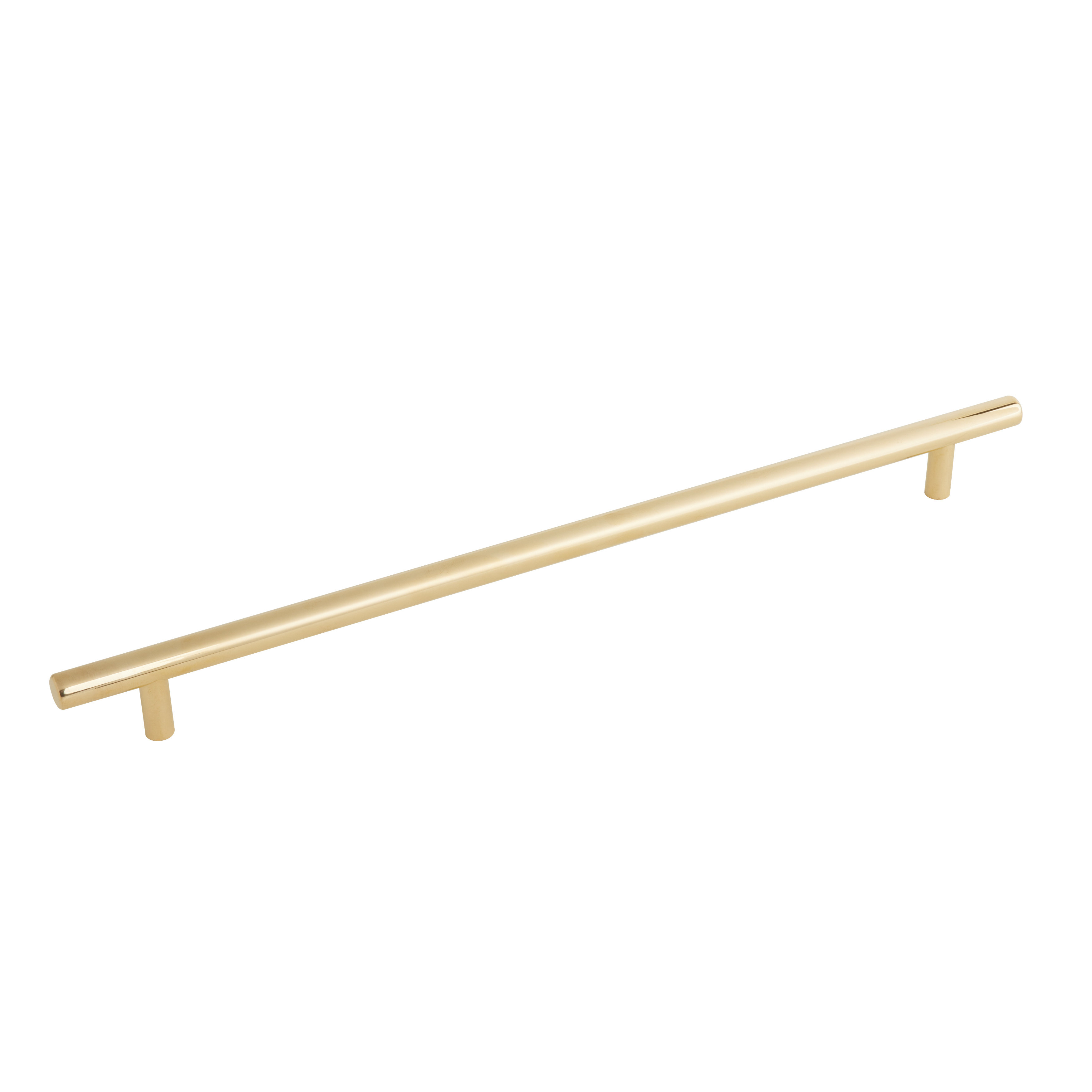Emtek Bar Cabinet Pull 18" Center-to-Center, Unlacquered Brass | Wayfair