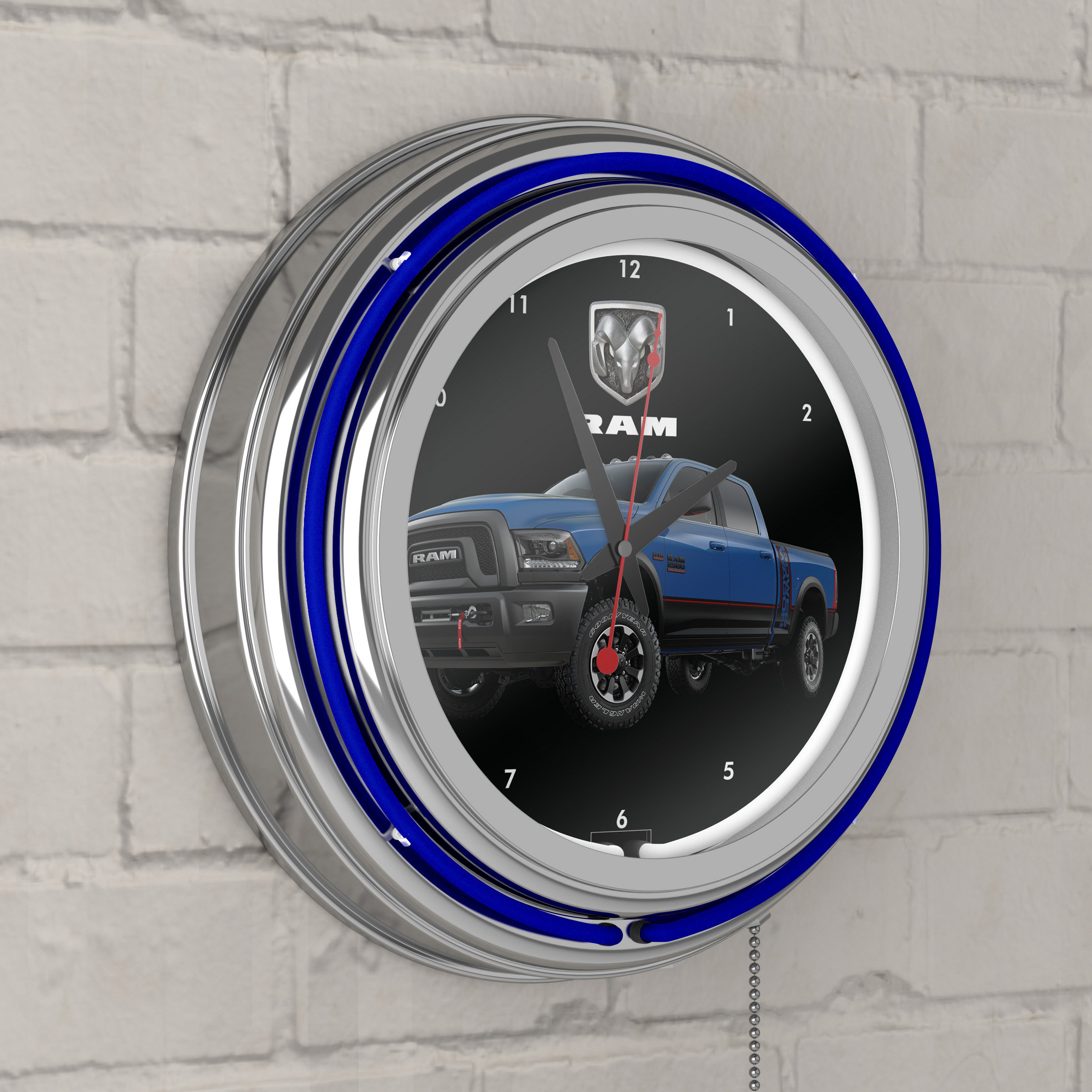 Trademark Global RAM Truck White Retro Neon Wall Clock - Wayfair Canada