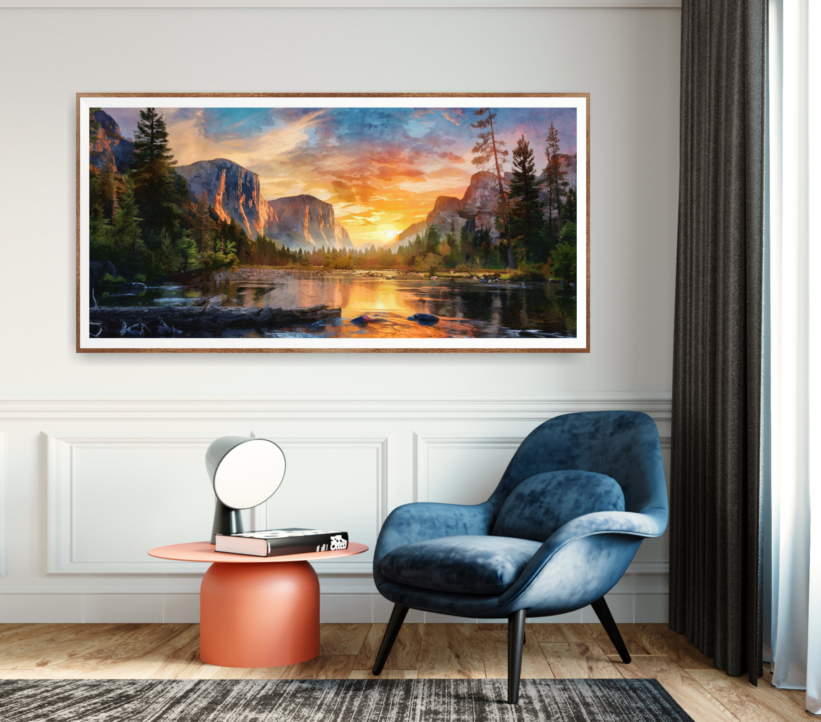 ART TERRITORY Yosemite National Park Panoramic Horizontal Landscape ...