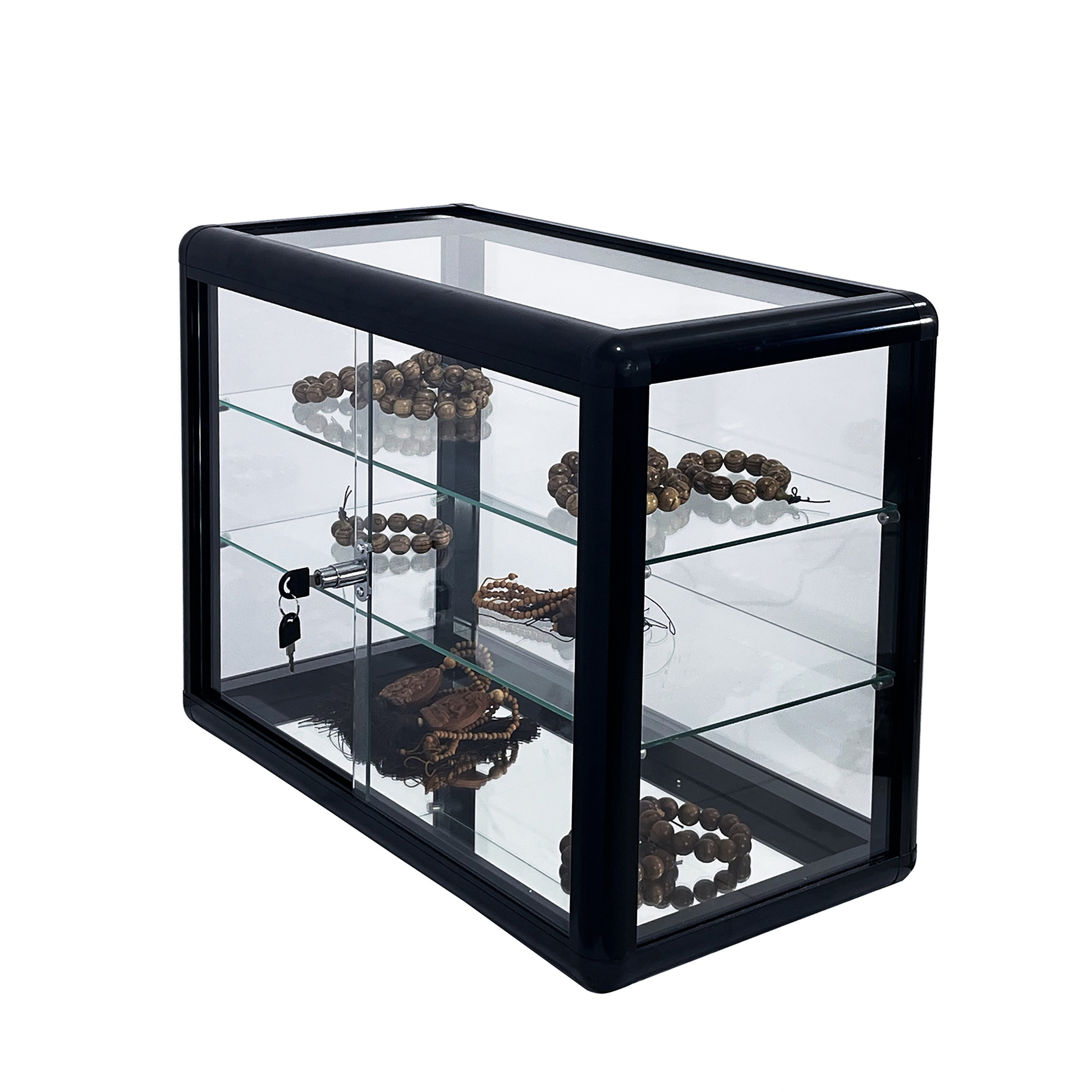 Ivy Bronx Tempered Glass Counter Top Display Showcase | Wayfair