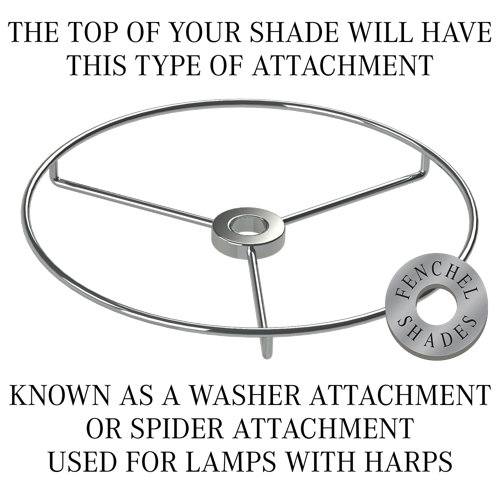 Charlton Home® 7" H x 14" W Empire Lamp Shade -(Spider Attachment ...