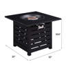 Tandoori Fire Pit Table, 32-inch Square 50,000 BTU Auto-Ignition ...