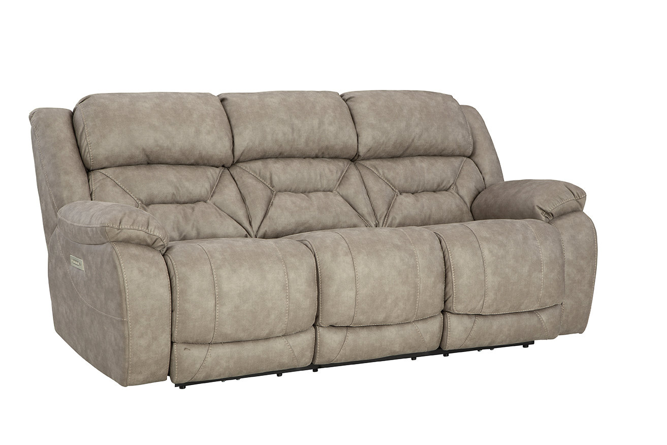 Hokku Designs Bobbetta 89'' Pillow Top Arms Reclining CAL117 Compliant ...
