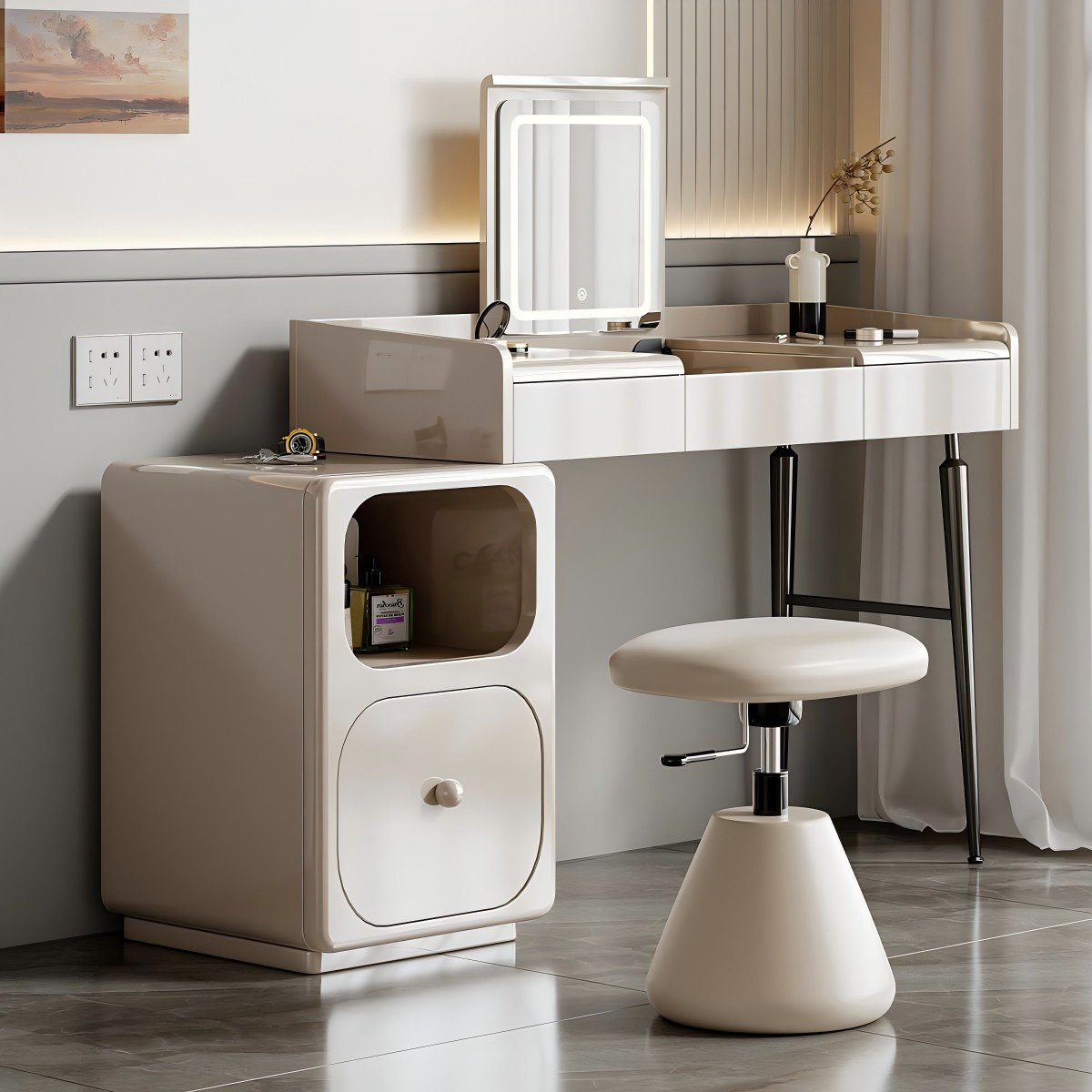 Corrigan Studio Solid Wood Flip-Top Vanity Table - Wayfair Canada