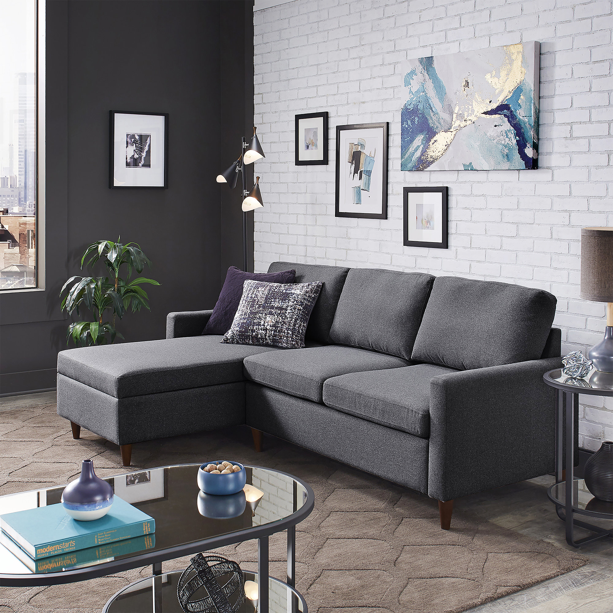 George Oliver Debrah 2 - Piece Upholstered Sectional & Reviews | Wayfair