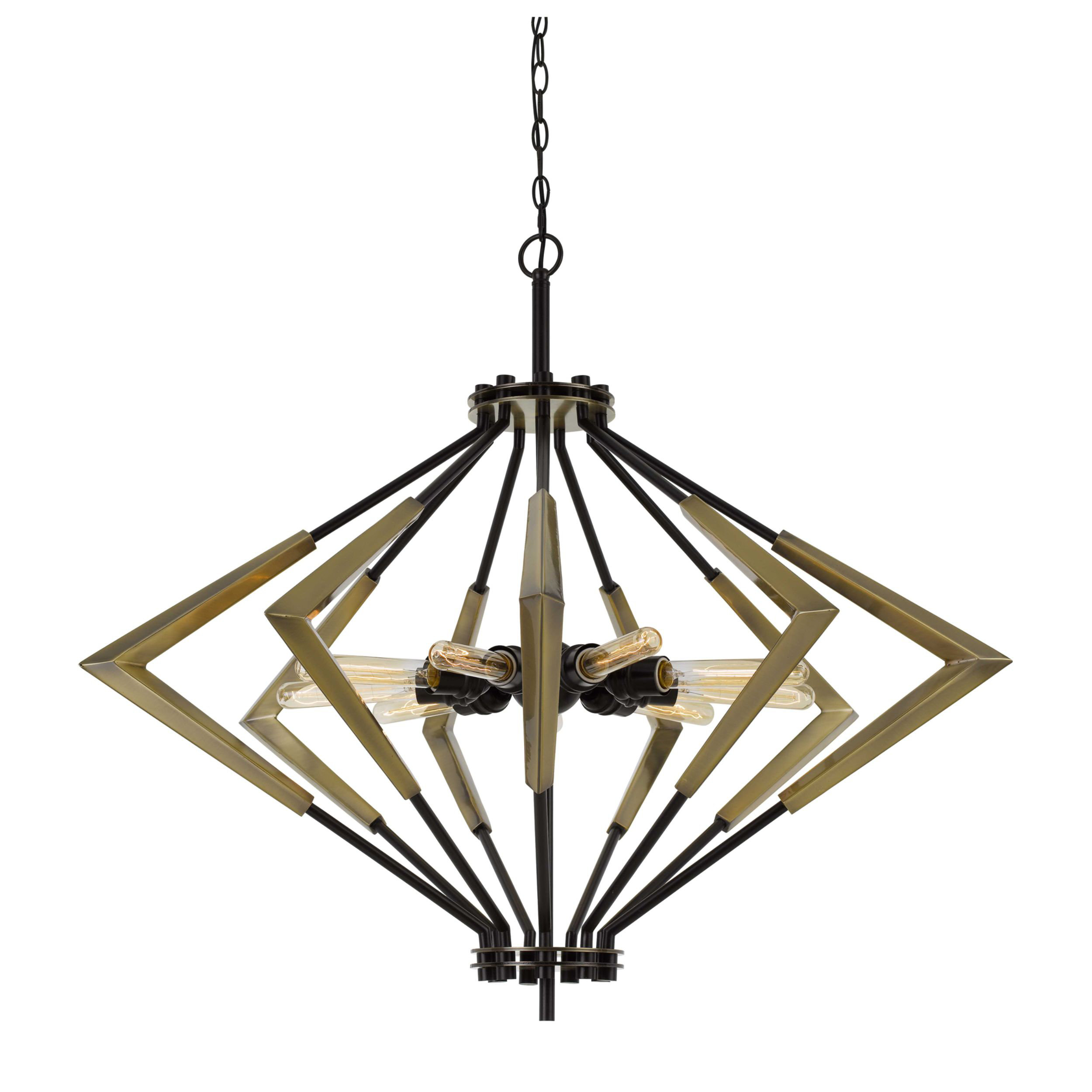 Corrigan Studio® 9 Bulb Metal Frame Chandelier With Boomerang Design ...
