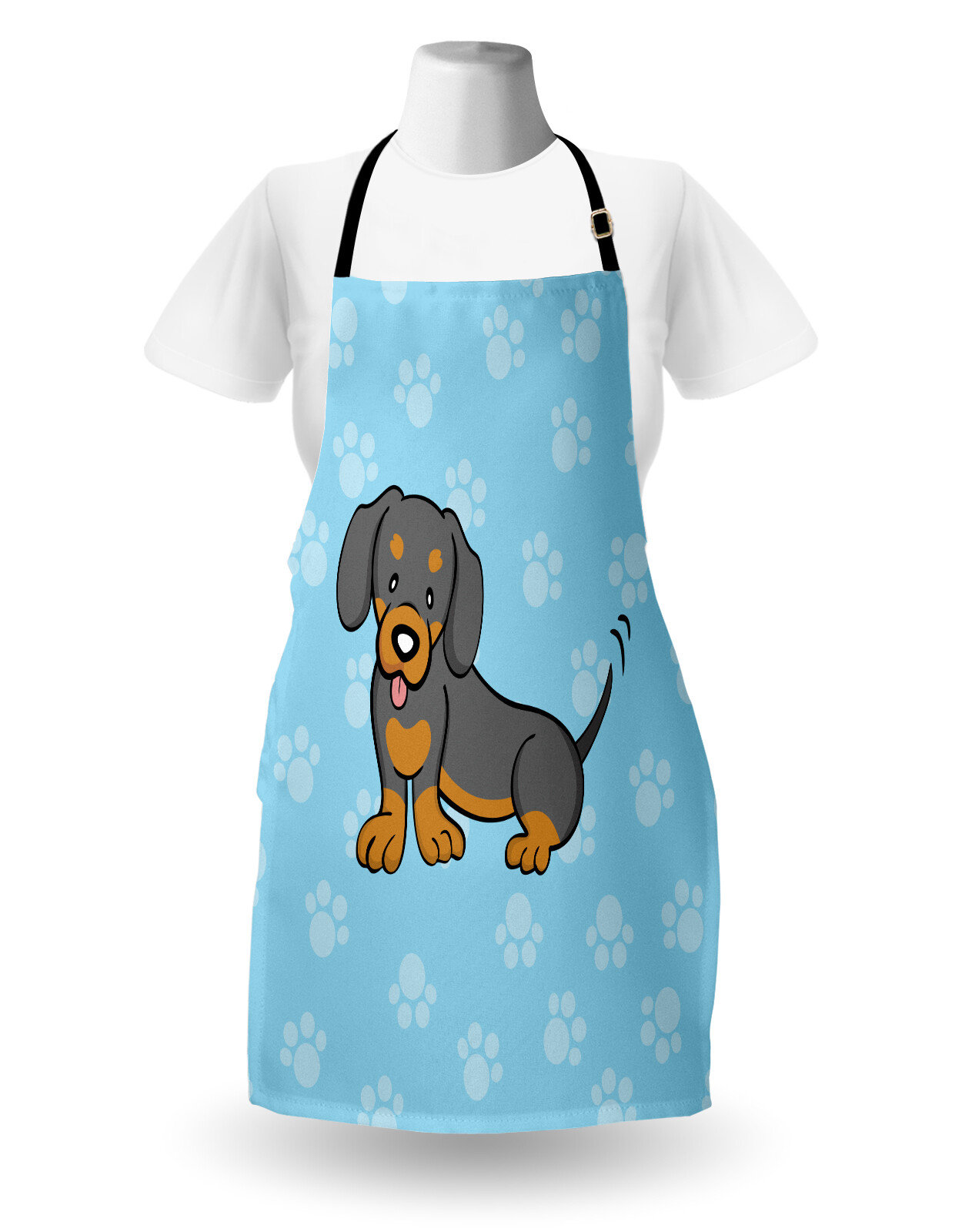 East Urban Home Dachshund Apron Unisex, Happy Puppy Cartoon, Adult Size ...