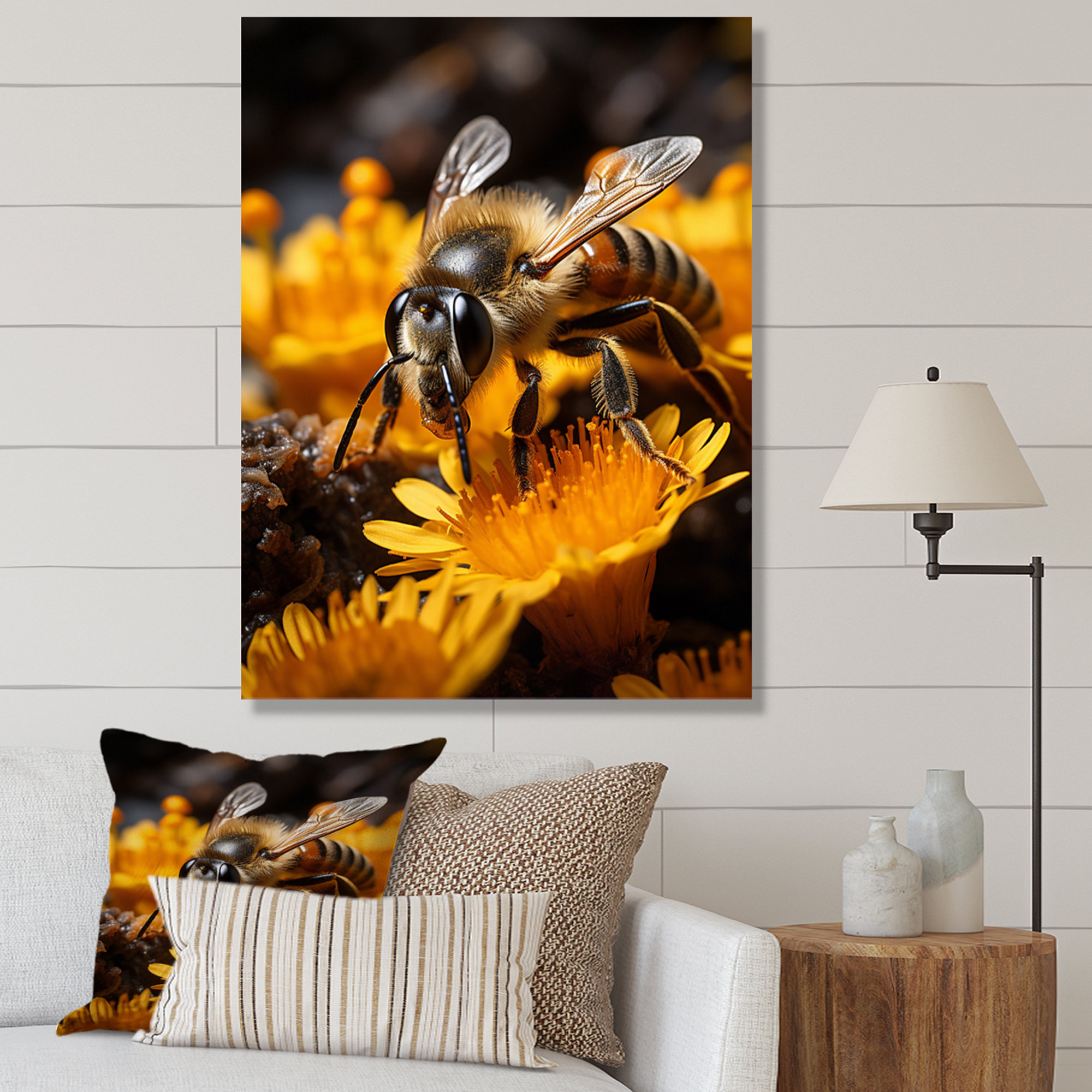 Gracie Oaks Lissandro Bee Buzzing Life - Wrapped Canvas Print | Wayfair