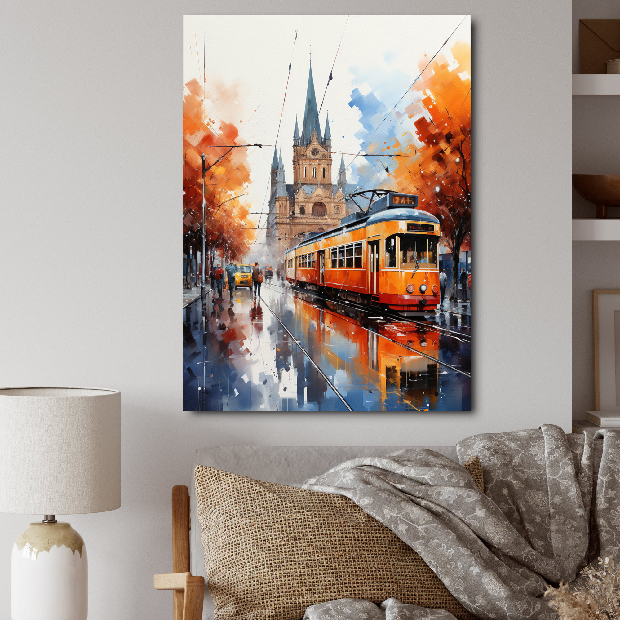 Ebern Designs City Milan Popart I - Cityscapes Canvas Print | Wayfair