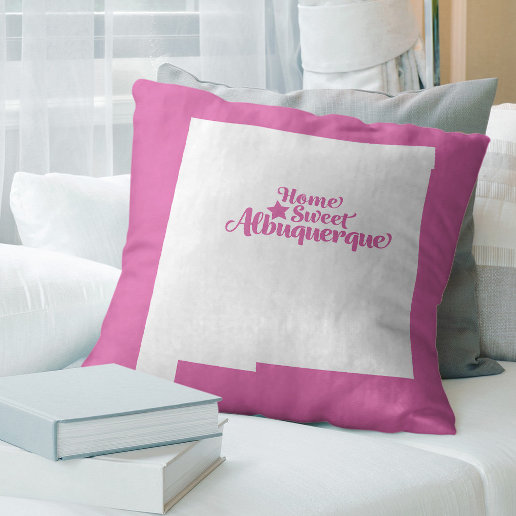 ArtVerse US Cities & States Albuquerque New Mexico Pillow | Wayfair