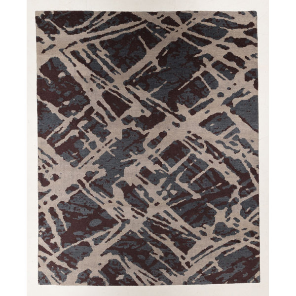 String Matter Hand Knotted Abstract Rug | Wayfair