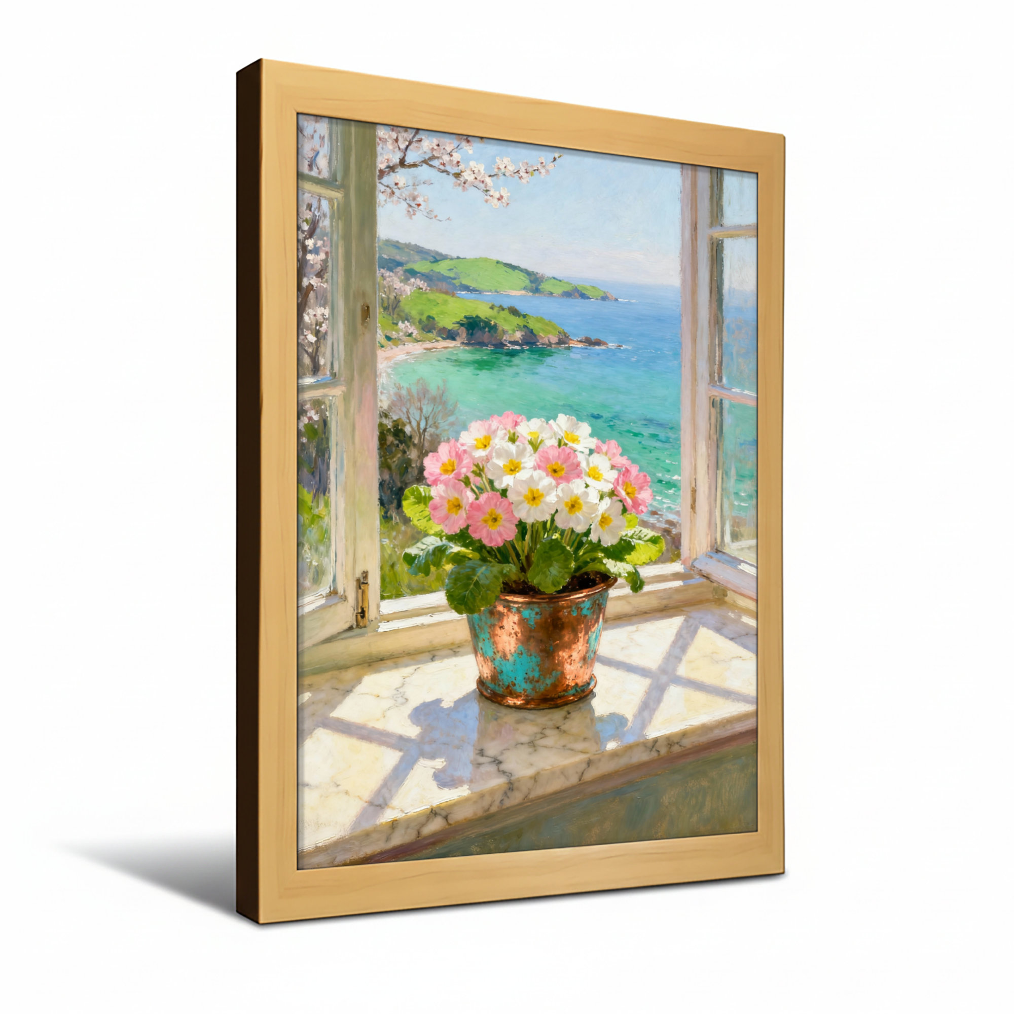 Fleur De Lis Living Plants &Flowers Window View With Flowers And Ocean ...