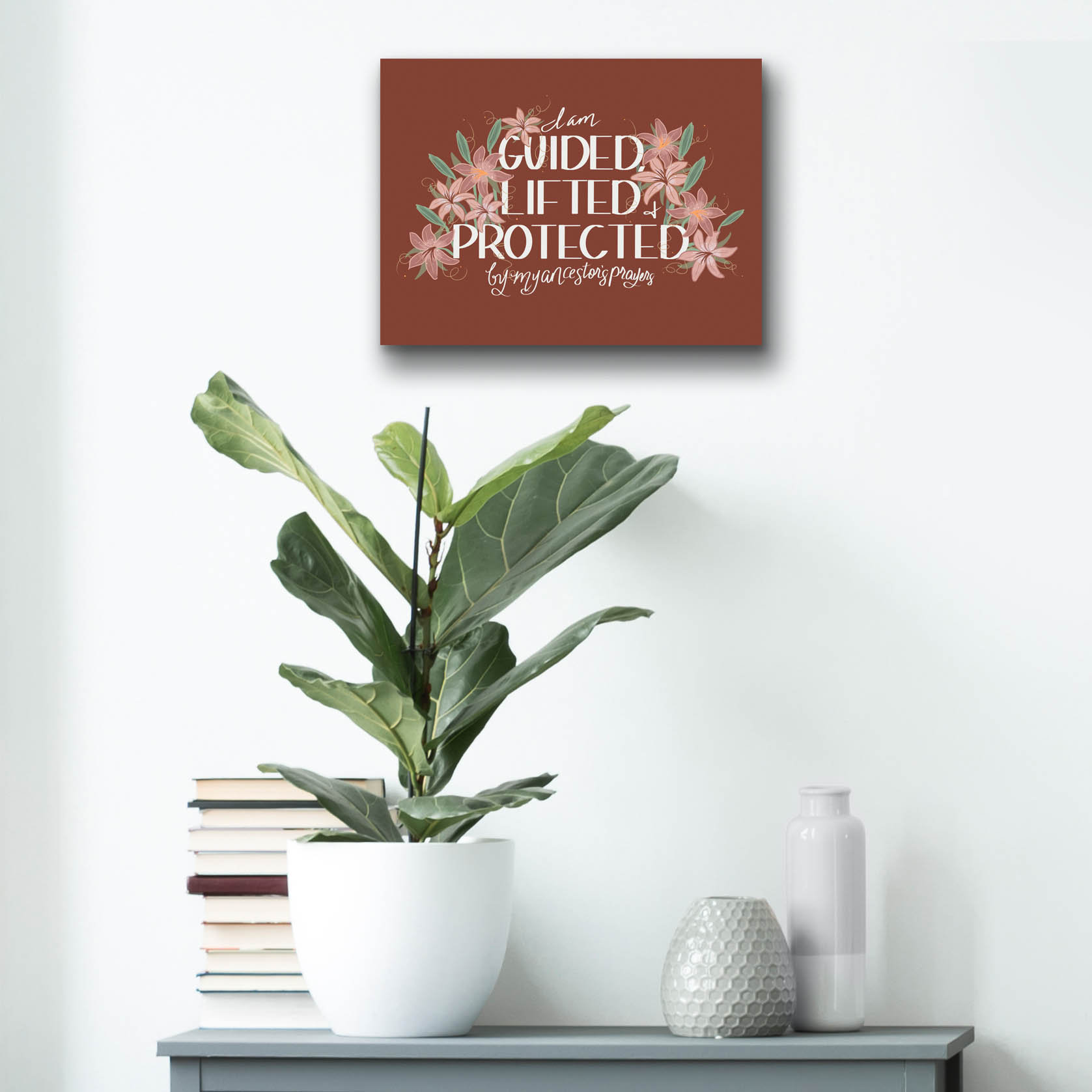 Epic Art 'Guided Lifted Protected' by Marlee Ash Calligraphy & Design ...