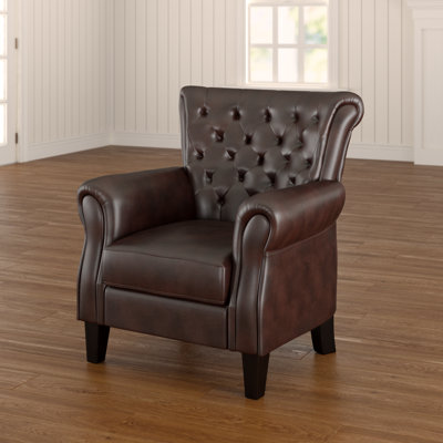 Charlton Home® Trumann Vegan Leather Club Chair & Reviews | Wayfair