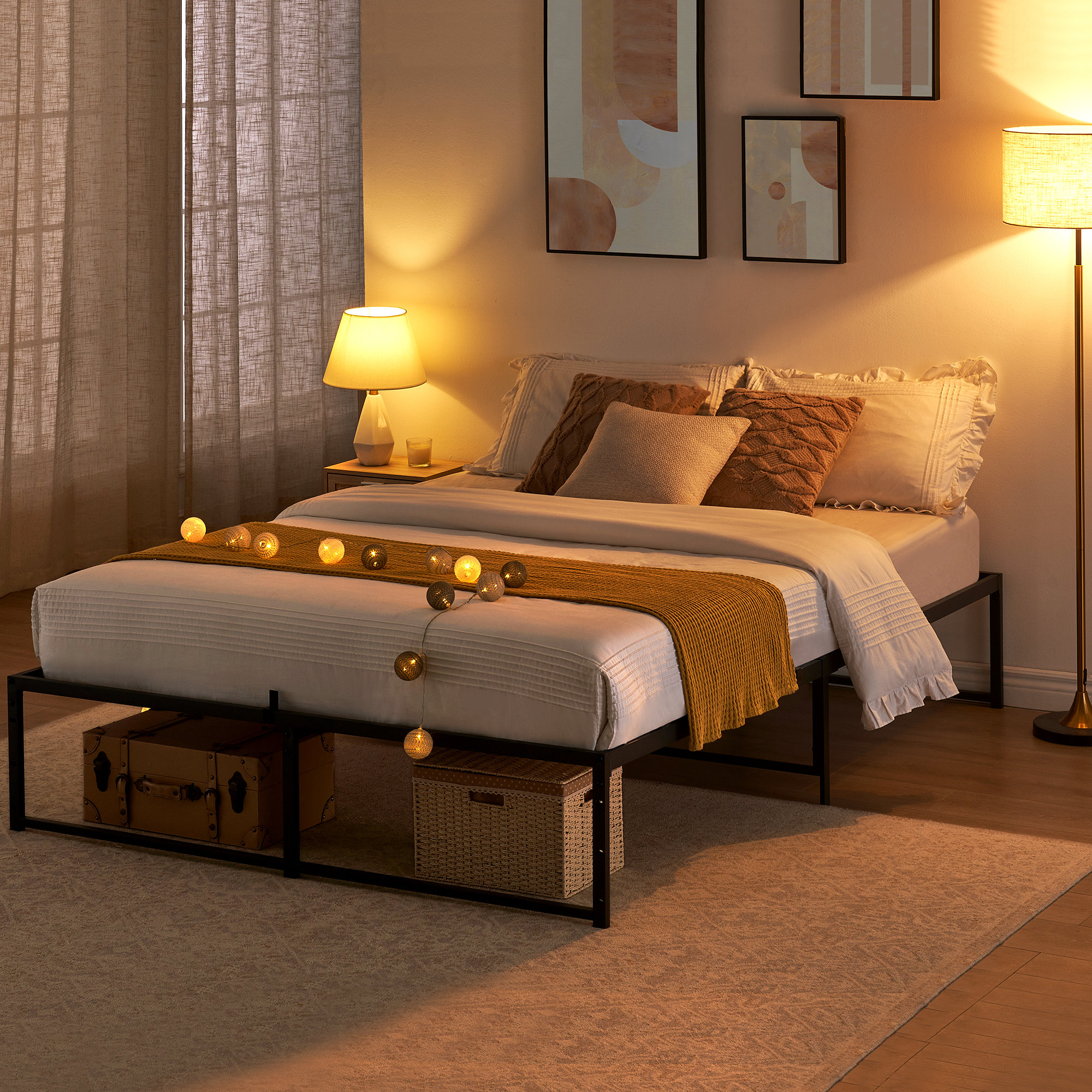 Alwyn Home Chickasha 13.9" Steel Bed Frame - Wayfair Canada