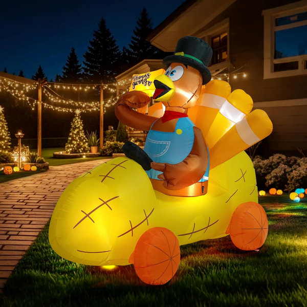 The Holiday Aisle® Dejah 6ft Long Thanksgiving Inflatable Led Lighted ...