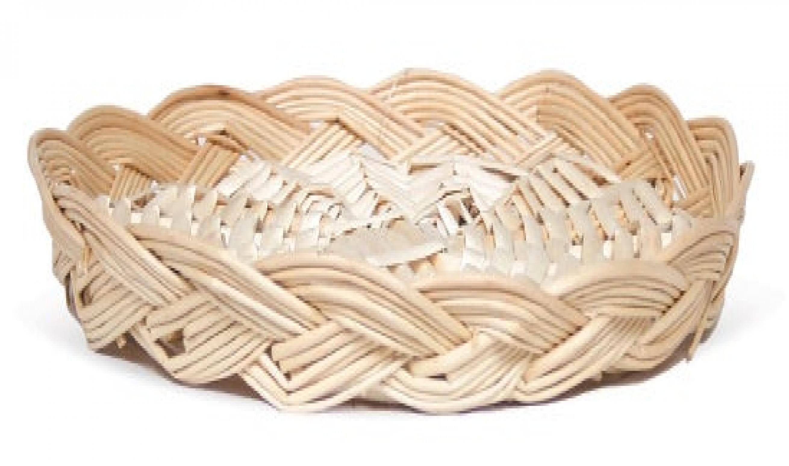 Bay Isle Home™ Round With Braided Edge Willow Tray | Wayfair