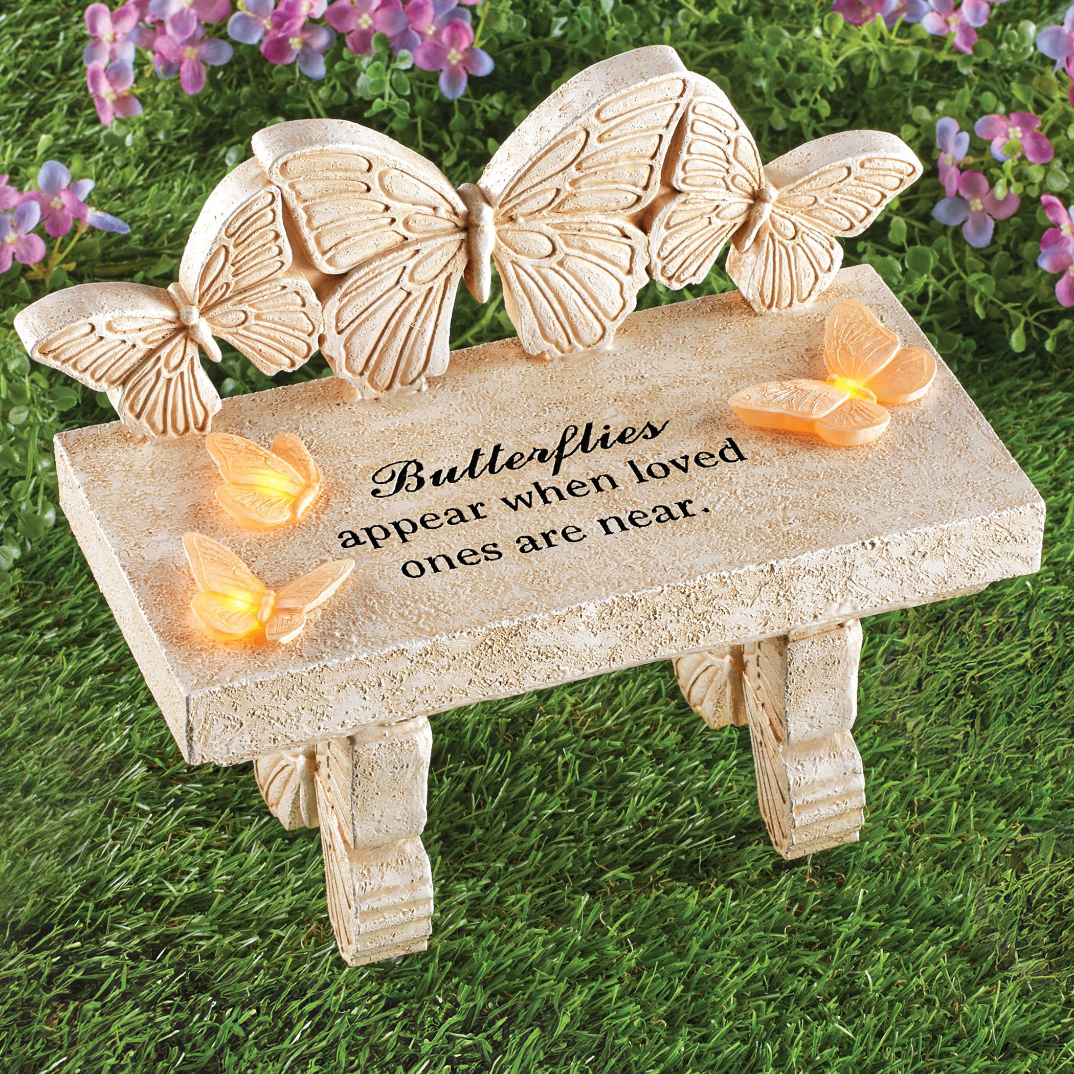 Ophelia & Co. Hand-Painted Solar Powered Stone-Like Butterflies ...