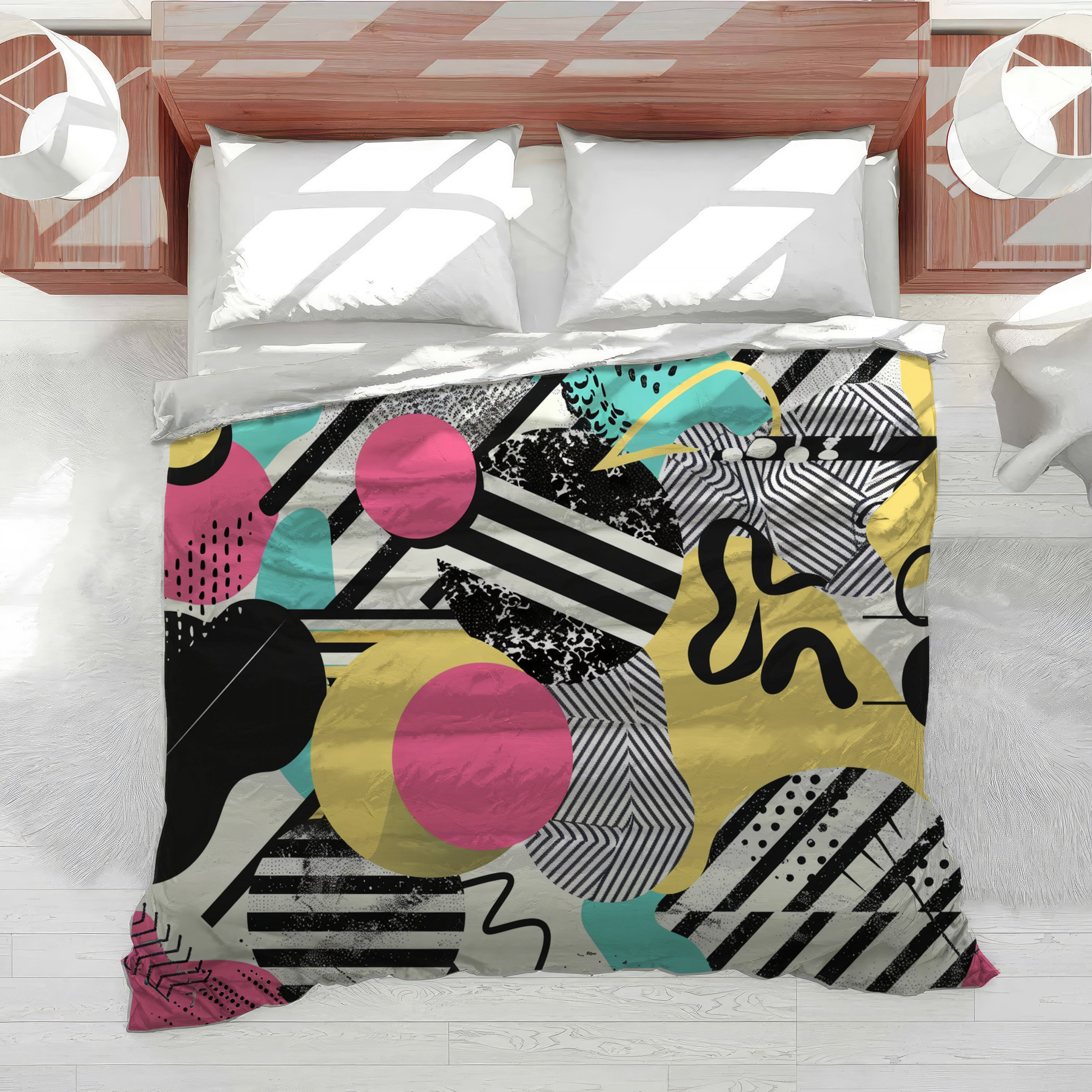 VisionDecor Pop Art Bedding Graphic Comforter Minimalist | Wayfair