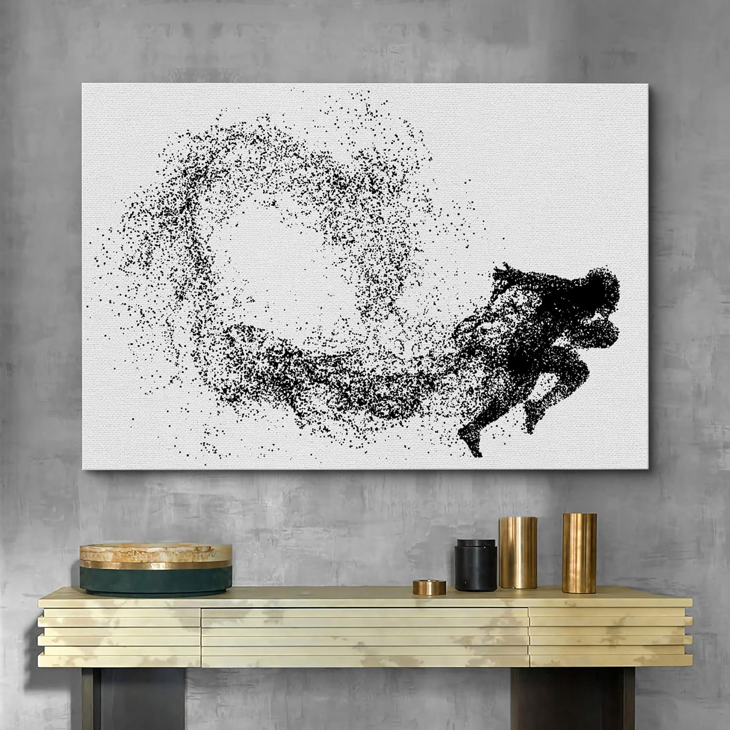 IDEA4WALL Spray Paint Graffiti Ink Football Player Sports & Fitness Art ...