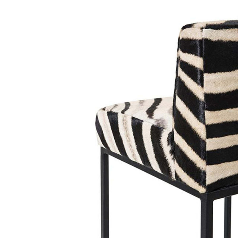 Ngala Trading Co. Zebra Hide Bar Stool | Perigold