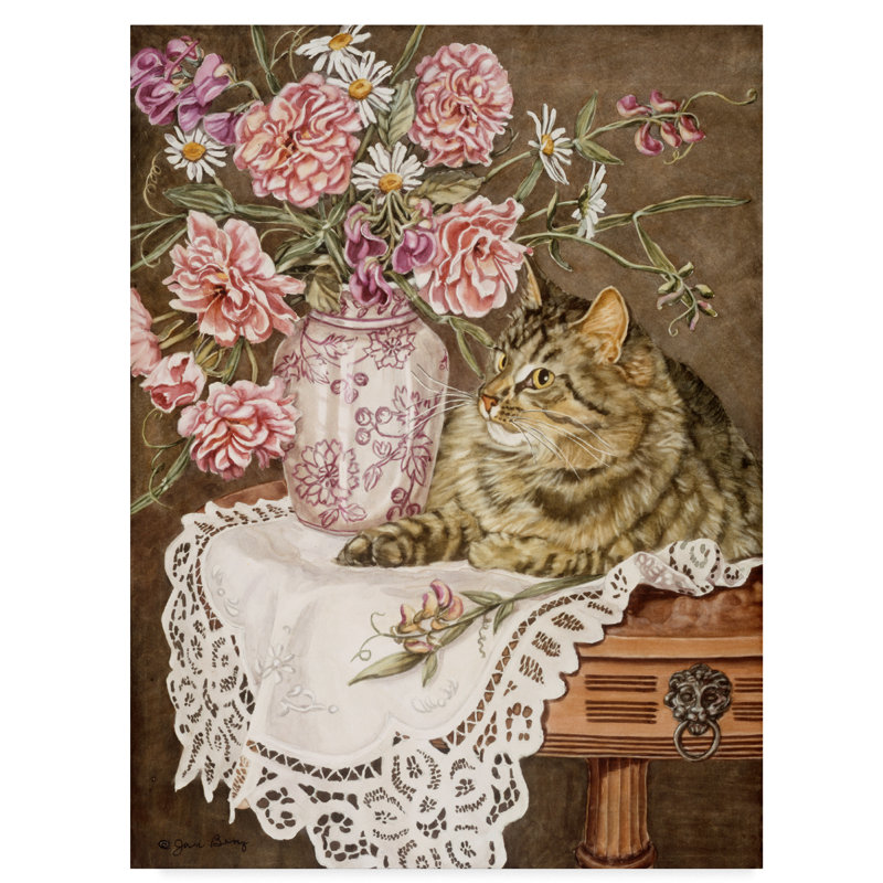 Trademark Art Jan Benz Sweet Peas And Roses On Canvas by Jan Benz Print ...