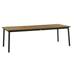 Hokku Designs Tayveion 95" x 36" Rectangular Teak Top Dining Table with ...