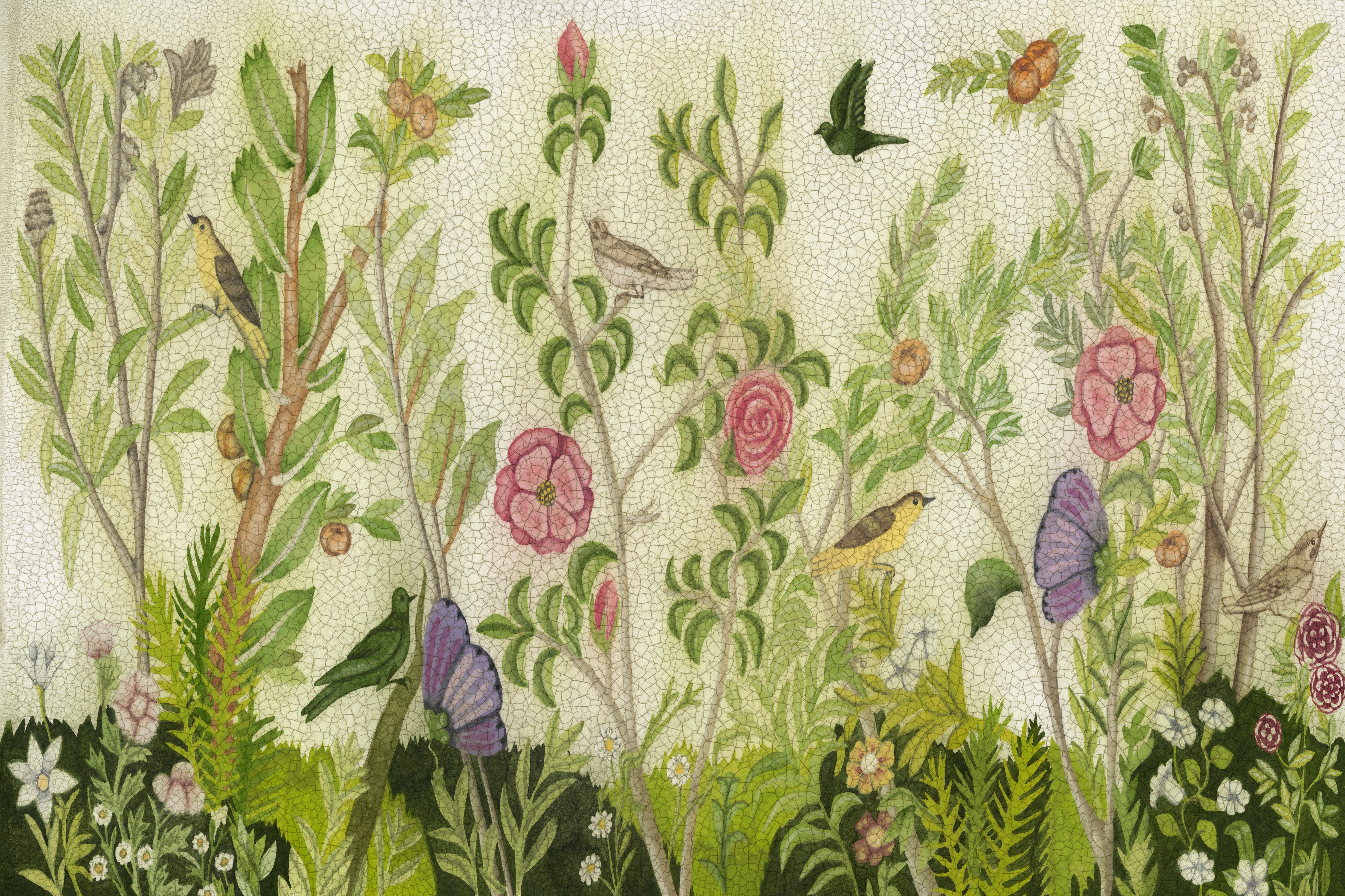 August Grove Flora Fresco - Wrapped Canvas Painting | Wayfair.co.uk