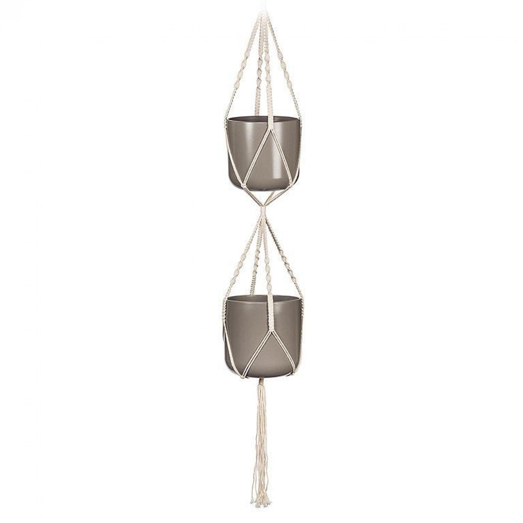 Dakota Fields Macrame Double Hanger Hanging Plant Holder | Wayfair