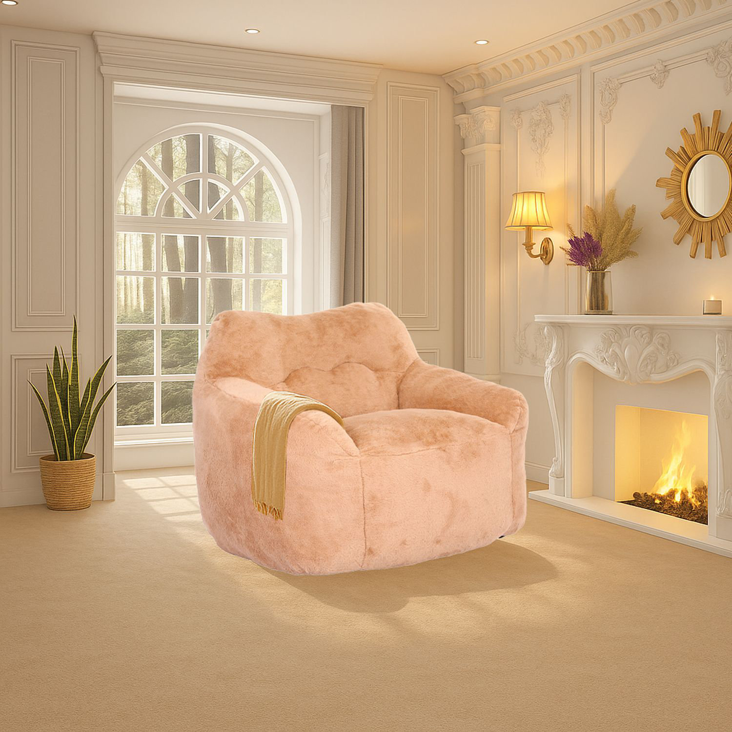 Latitude Run® Modern bean bag chair beanbag chair with Plush Upholstery ...