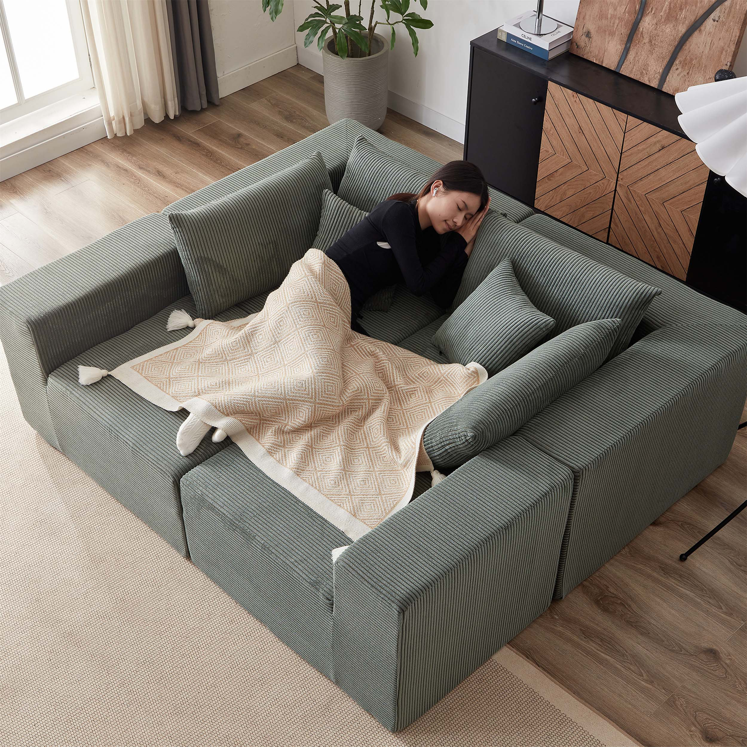 Everly Quinn Exquisite Modular Sectional Sofa for Home, Offering ...