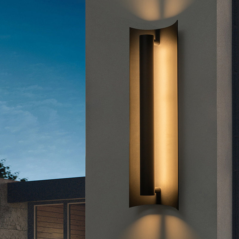 Ivy Bronx 20 inch Dimmable Outdoor Led Wall Sconce, 3000K | Wayfair